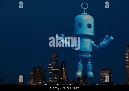 EDITORIAL USE ONLY Bubl - the new face of O2 appears as a hologram in ...