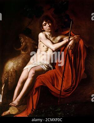 John the Baptist (Galleria Borghese)-Caravaggio (1610) Caravaggio Stock ...