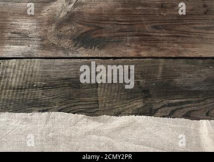 gray kitchen textile towel folded on a gray wooden table from old ...