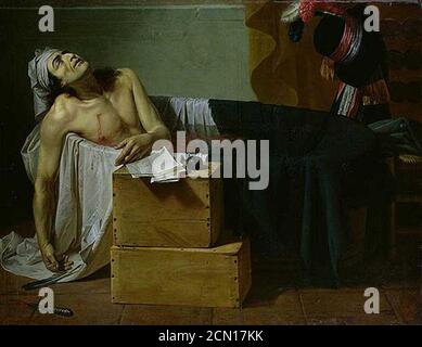 Joseph Roques' 'La Mort de Marat' depicts the assassination of the ...