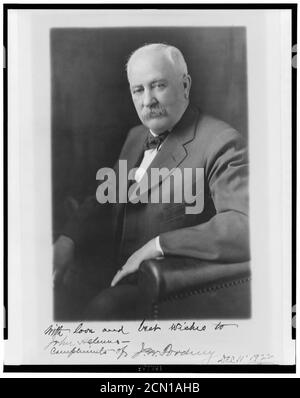 A half-length portrait of Joseph Warren Fordney, seated and facing ...