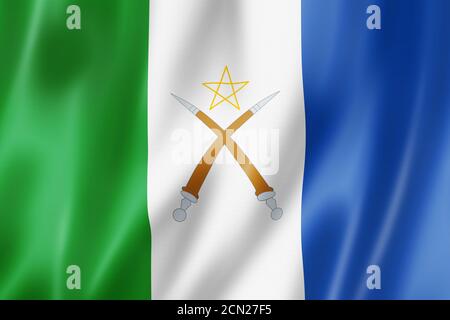 Afar people ethnic flag, Africa. 3D illustration Stock Photo - Alamy
