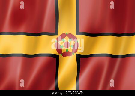 3D Flag of Northamptonshire County, England. 3D Illustration Stock ...