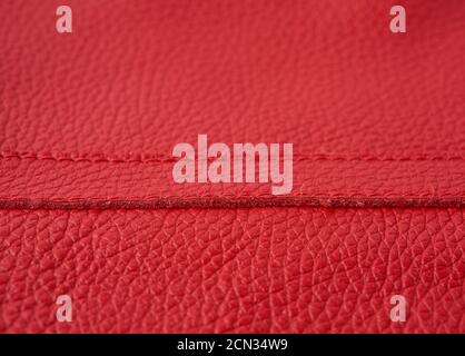 natural bright red cowhide texture, full frame, scarlet color Stock ...