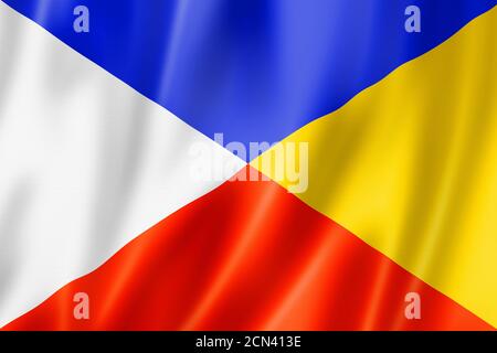 Mayan people ethnic flag, South America. 3D illustration. Mayan people ...