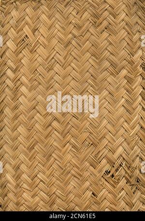 Woven light bamboo mat texture background banner Stock Photo - Alamy