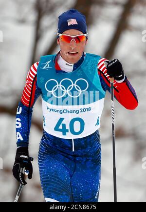 February 11, 2018: Patrick Caldwell ofÂ United States at Men's 15km ...
