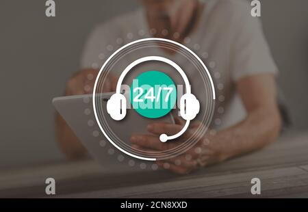Support concept illustrated by a picture on background Stock Photo - Alamy