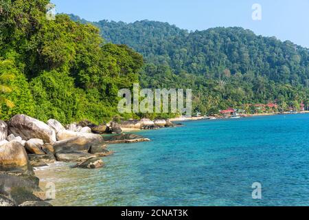 Hike on Tioman from ABC Beach to Monkey Beach through the rainforest ...