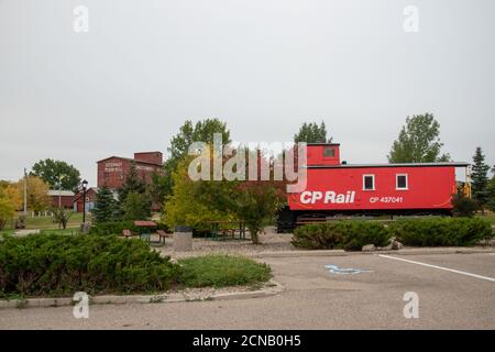 CP Rail Car at the Saskatchewan Potash Interpretive Centre, Esterhazy ...