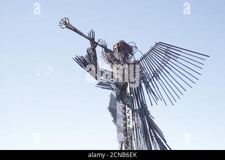 Metallic Angel Monument in Chernobyl Exclusion Zone, Ukraine Stock ...
