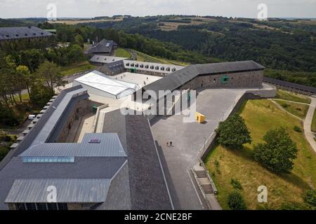 Aerial view, Vogelsang IP building complex and historical museum on ...