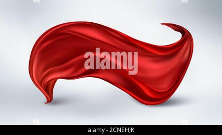 flying red silk fabric Stock Photo - Alamy