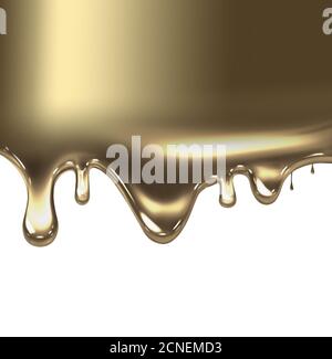 Abstract liquid gold design pattern. Graphic painting in golden color ...
