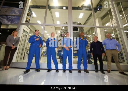 SpaceX Dragon Mission Management Director Jessica Jensen speaks during ...