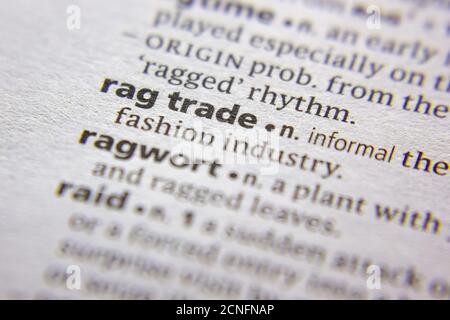 Word or phrase Rag in a dictionary Stock Photo - Alamy