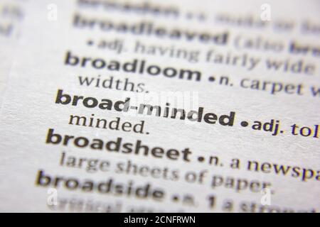 The word or phrase Broad in a dictionary Stock Photo - Alamy