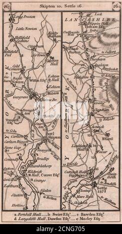 Skipton-Gargrave-Long Preston-Settle-Ingleton road strip map PATERSON ...