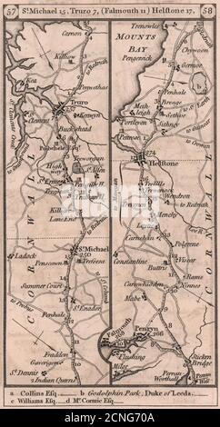 St. Dennis-Truro-Falmouth-Helston-Mount's Bay road strip map PATERSON ...