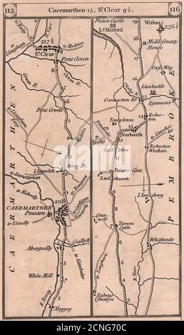 Carmarthen - St. Clears - Narberth - Wiston road strip map PATERSON ...