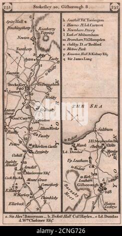 Swainby-Stokesley-Ayton-Guisborough-Saltburn road strip map PATERSON ...