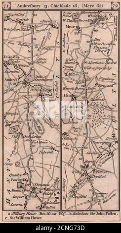 Thruxton-Durrington-Amesbury-Wylye-Hindon-Mere road strip map PATERSON ...