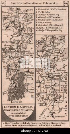 Kensington-Chiswick-Kew-Hounslow-Slough-Windsor road strip map PATERSON ...