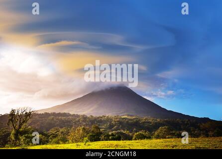 Tourist climbing Arenal Volcano Stock Photo - Alamy