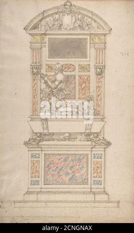 Design for a Man's Tomb, 16th century Stock Photo - Alamy