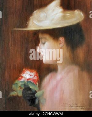 Rippl-Ronai Jozsef - Portrait of Mrs Miksa Fenyo - Hungarian School ...
