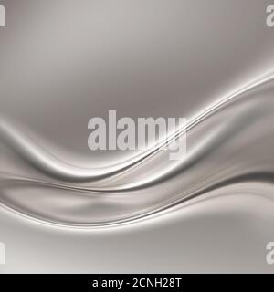 Silver background illustration wavy flow power design Stock Photo - Alamy
