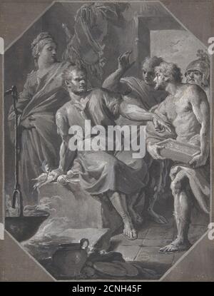 Manius Curius Dentatus Refusing the Presents of the Samnite Ambassadors ...