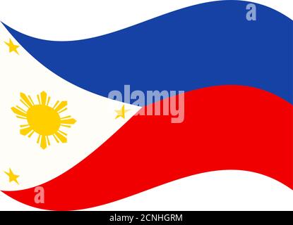 original and simple Republic of The Philippines flag isolated in ...