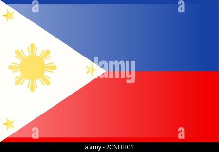 original and simple Republic of The Philippines flag isolated in ...