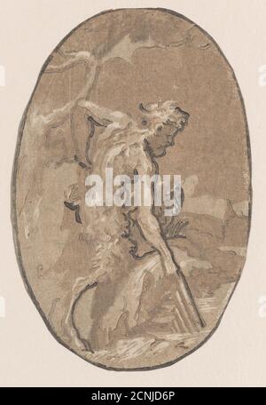 Marsyas drawing the Syrinx from the river 1949 by Ugo da Carpi Stock ...
