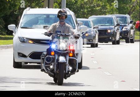 Motorcycle police officers, Miami, Florida, USA Stock Photo - Alamy