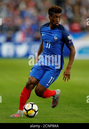 France's Kingsley Coman in action during the FIFA World Cup Group D ...