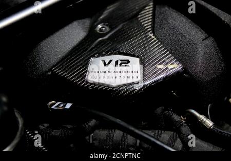 Lamborghini engine bay Stock Photo - Alamy