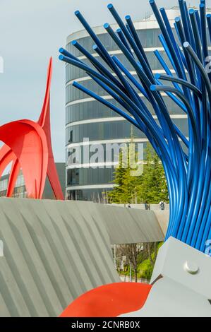 Detail of Eagle sculpture by Alexander Calder on display at Olympic ...