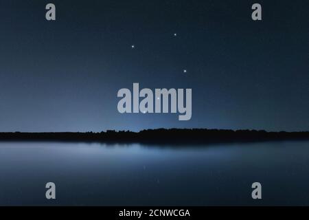 Corvus constellation, Cluster of stars, Crow constellation Stock Photo ...