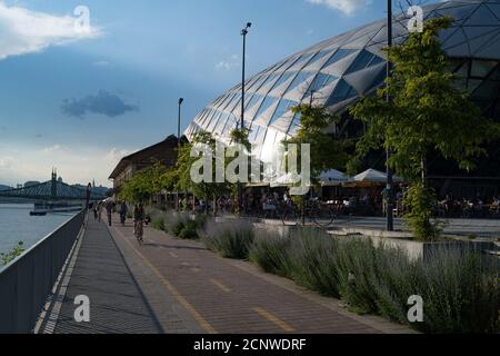 Budapest whale, Balna building. Modern architecture in Hungary.Whale ...