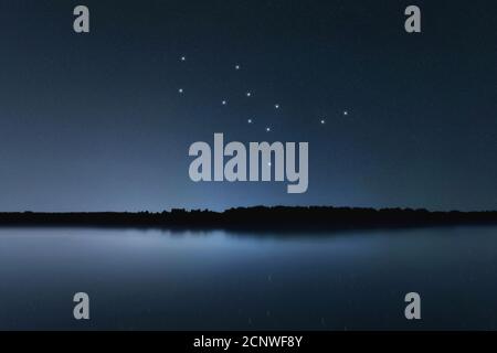 Lupus constellation, Cluster of stars, Wolf constellation Stock Photo ...