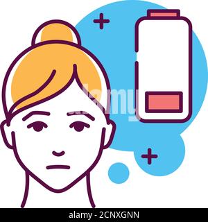 Weakness color line icon. Human diseases. Pictogram for web page ...