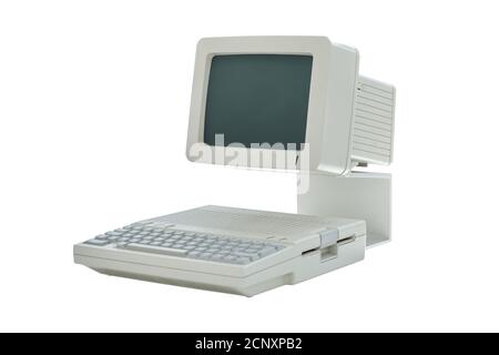 Classic Retro PC from the Eighties with Monitor, Mouse and Joystick ...