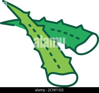 Aloe piece icon. Flat illustration of aloe piece vector icon for web ...