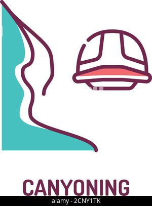 mountain cave gorge icon vector outline illustration Stock Vector Image ...
