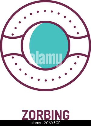 Zorbing vector icon isolated on transparent background, Zorbing ...