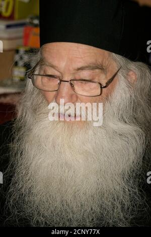 Petru Voda Monastery, Romania. Portrait of Father Iustin Parvu, a well ...