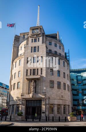 LONDON- British Broadcasting Corporation (BBC) headquarters building on ...