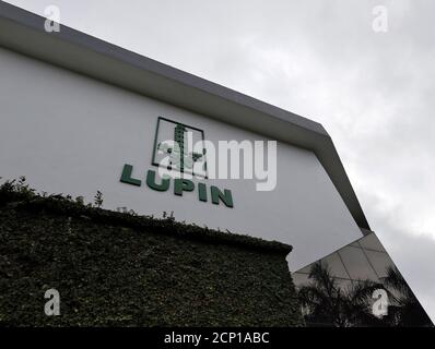 A Lupin Pharmaceuticals logo is seen on prescription pharmaceutical ...